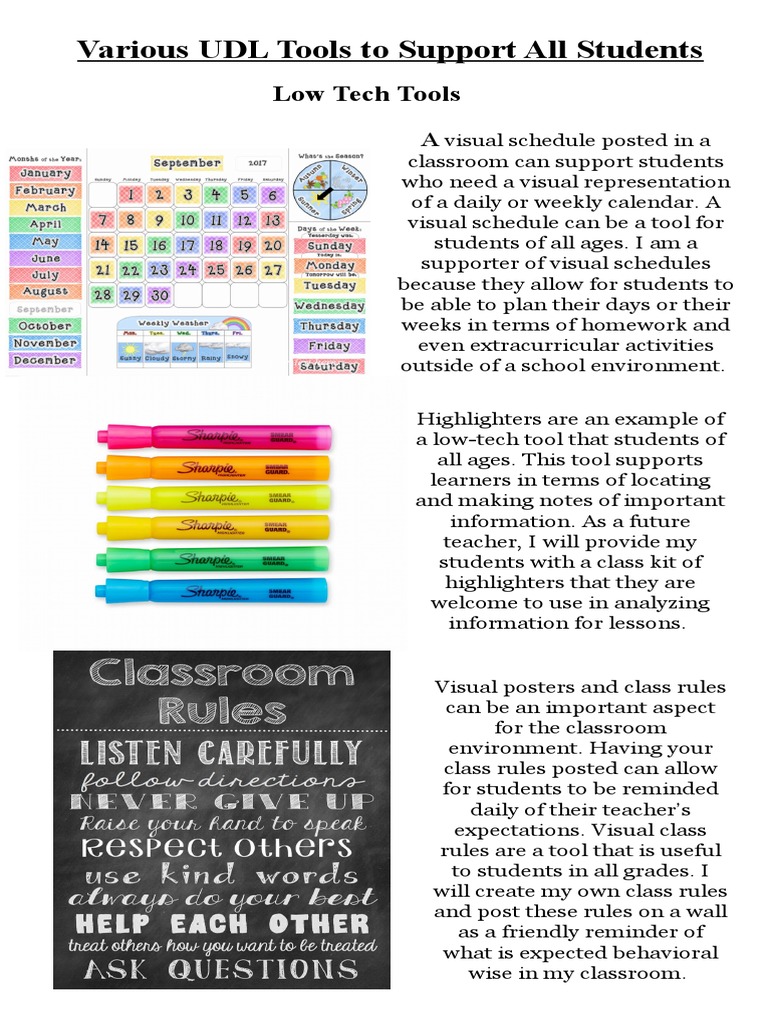 Udl Examples | PDF | Classroom | Mobile App