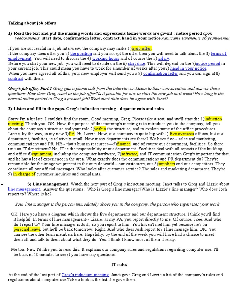 First Week at Work Answers | PDF | Email Spam | Business