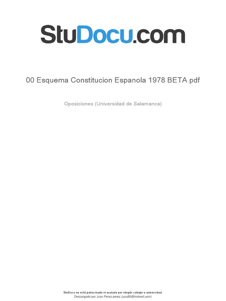 00 Esquema Constitucion Espanola 1978 Beta Pdf Pdf España Libertad