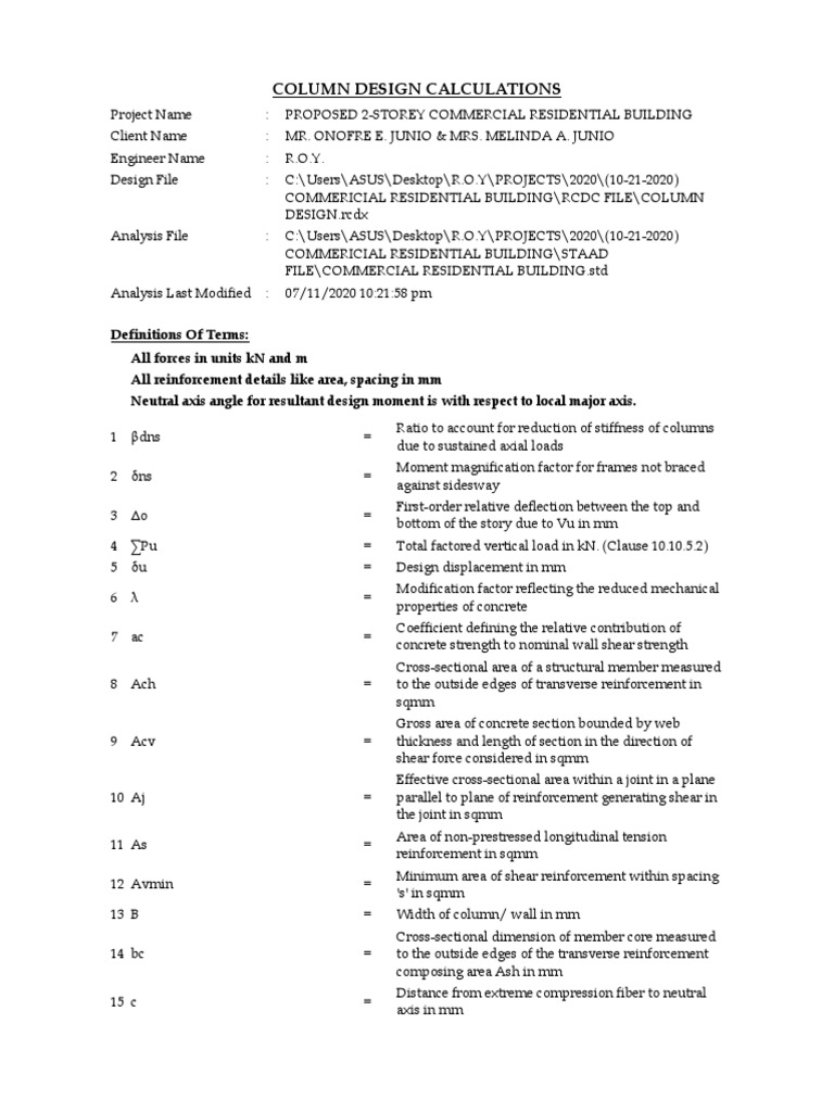 Column Design | Download Free PDF | Beam (Structure) | Column