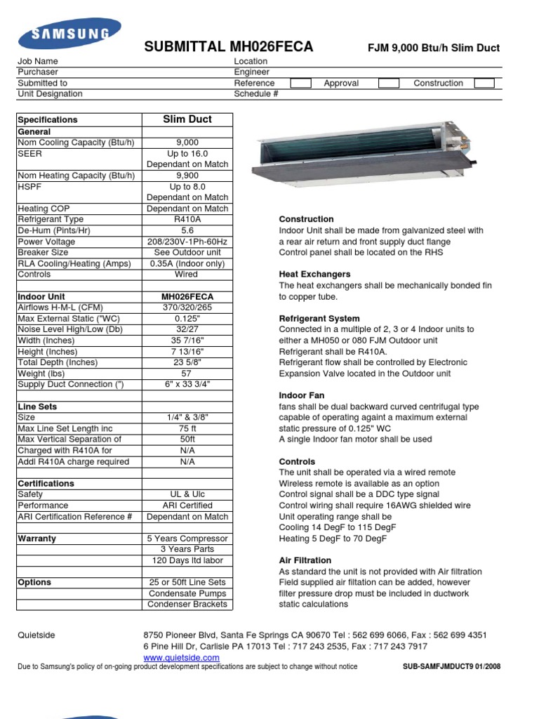 Samsung Multi Zone System Components | PDF | Hvac | Heat Pump