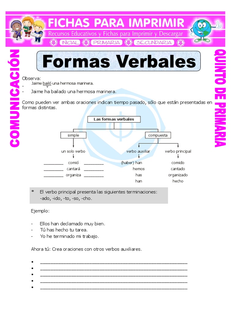 Ejercicios de Verbos Simples y Compuestos | PDF | Verbo | Gramática
