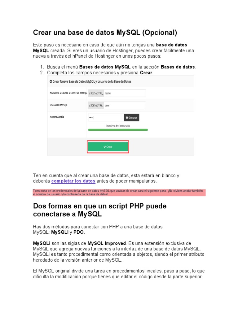 Conectar BD Pdo | PDF | Mi sql | Php