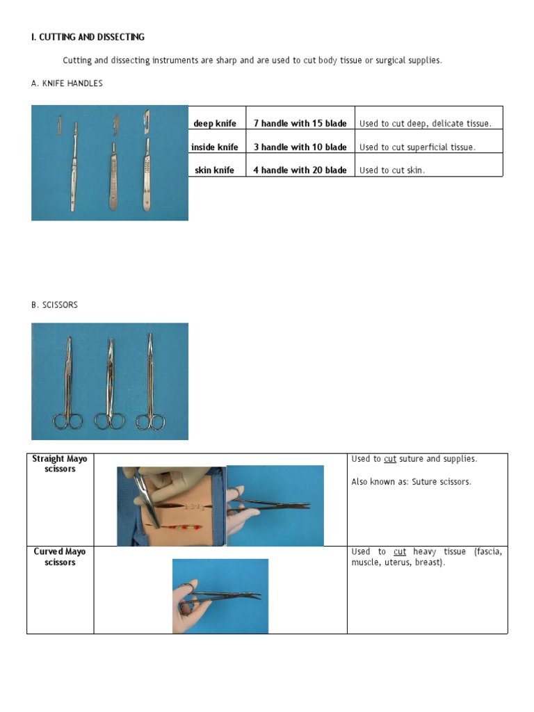 I. Cutting and Dissecting | PDF | Surgery | Anatomy