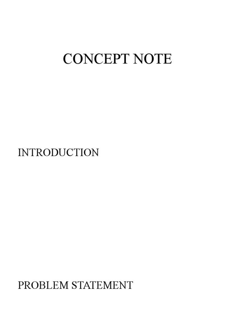 Concept Note Format | PDF