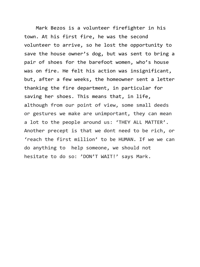 A Life Lesson From A Volunteer Firefighter PDF | PDF