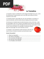 Pinnola Sub Lesson Plan 4 Tomatina | PDF | Entertainment Events | Festival