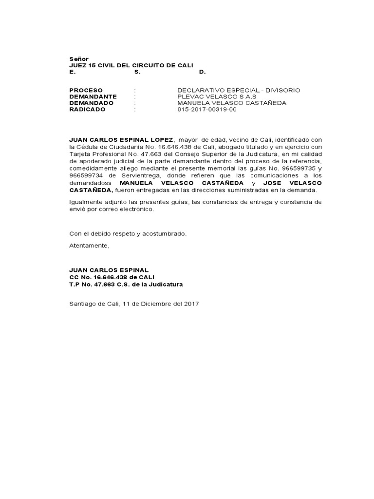 Lesek Plevac 152017319 Notificacion | PDF