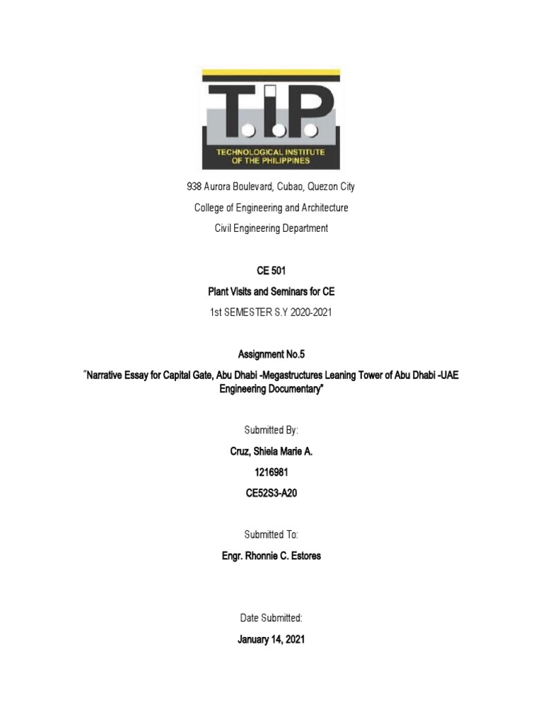 Narrative Essay For Capital Gate, Abu Dhabi - Megastructures Leaning ...