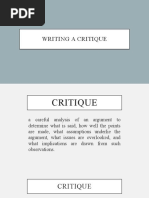 Critique Paper Template | PDF | Evaluation | Cognition