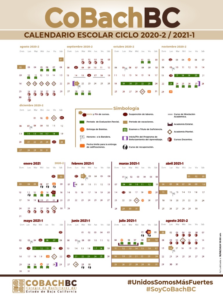 Calendario Escolar Co Bach BC | PDF