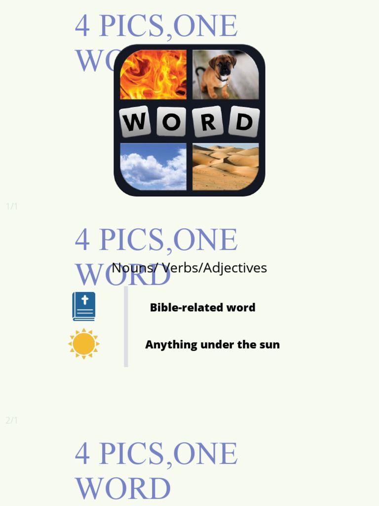 4 Pics, One Word | PDF