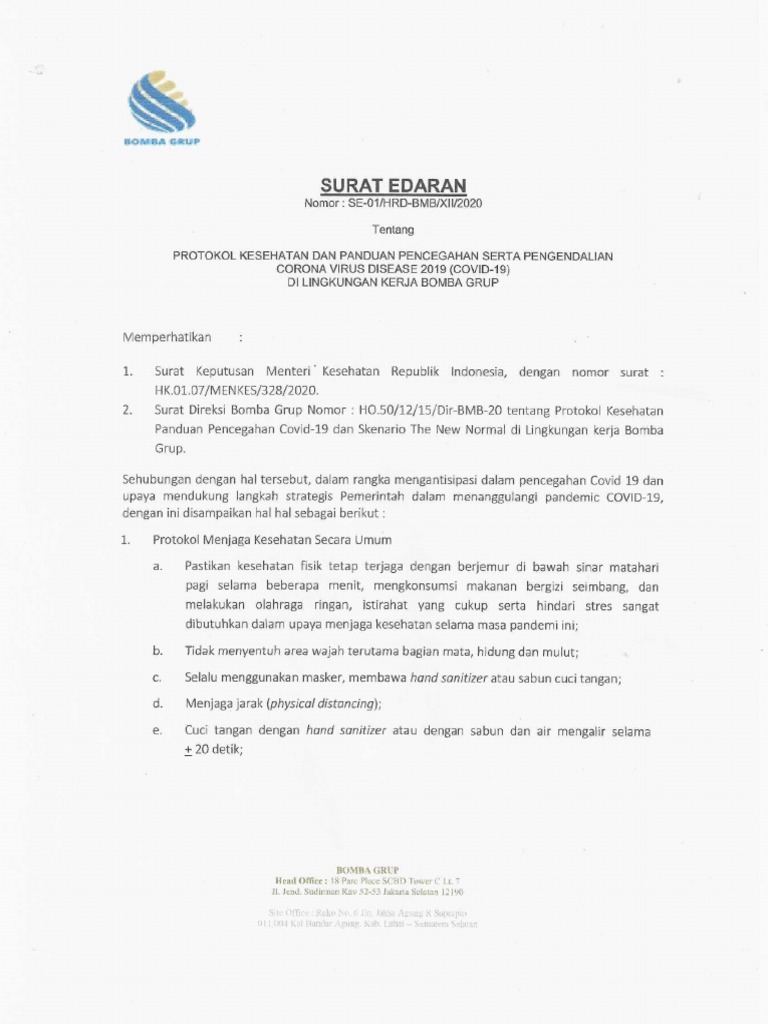 Surat Edaran PDF | PDF