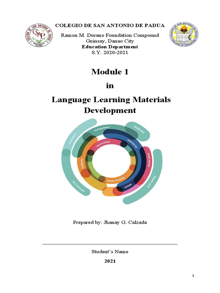 In Language Learning Materials Development: Colegio de San Antonio de ...