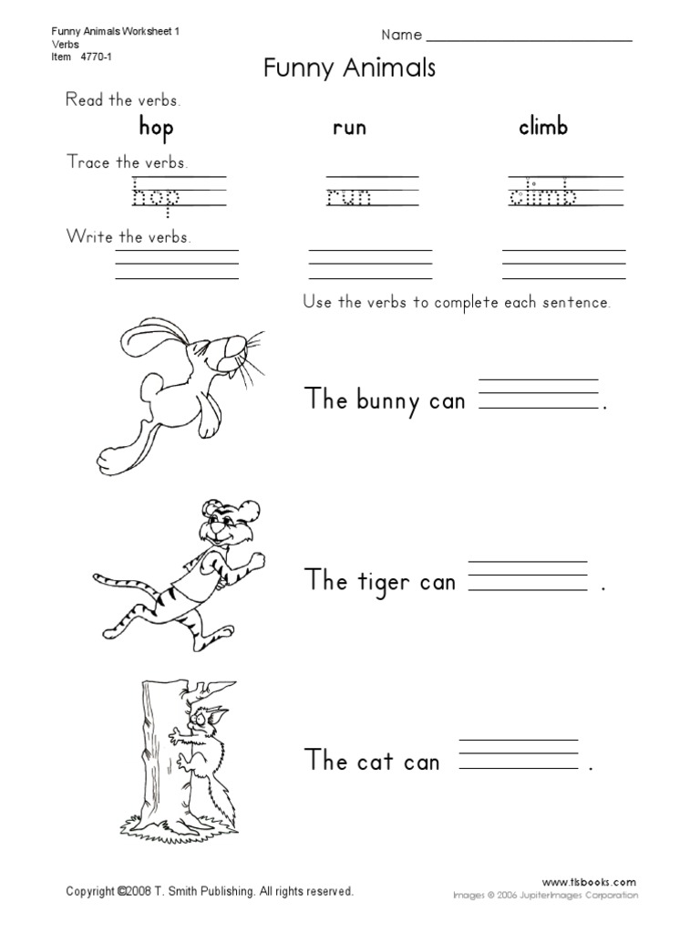 Funny Animals Worksheets 1 and 2 PDF | PDF