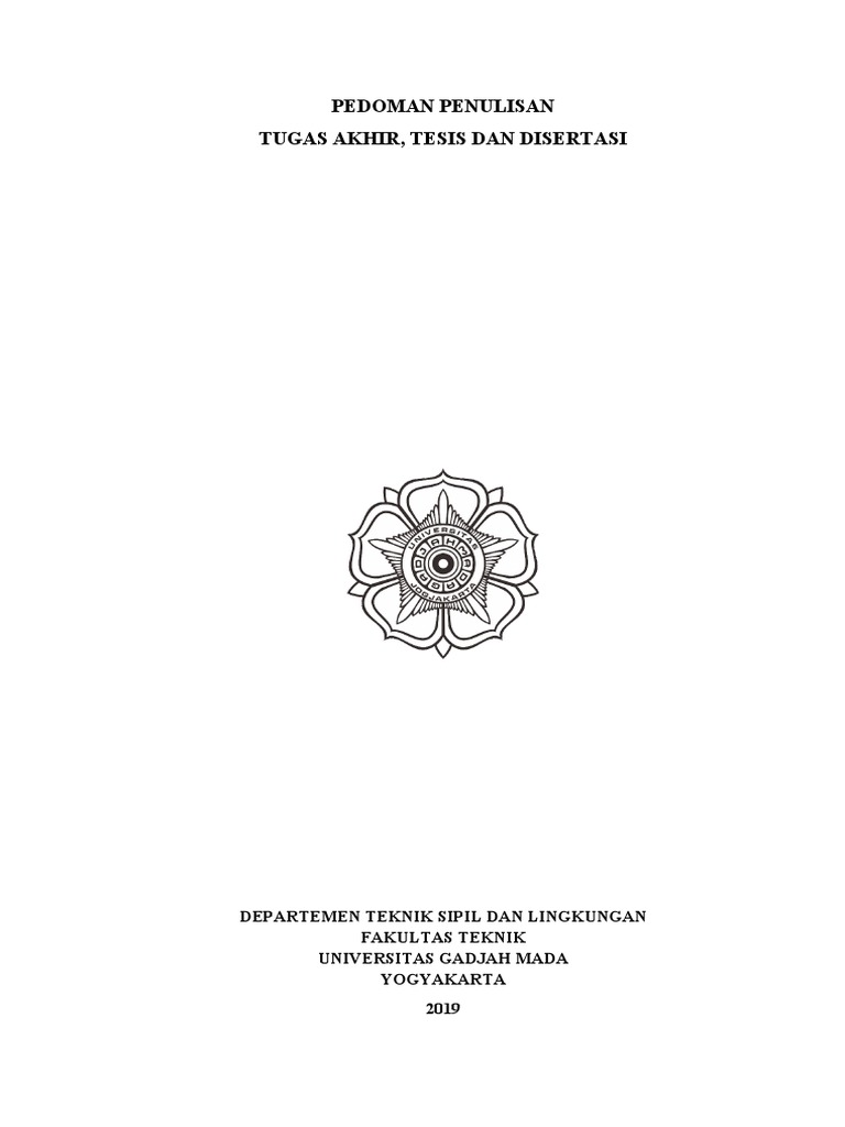 Pedoman Penulisan TA-Tesis-Disertasi DTSL FT UGM 2019 PDF | PDF