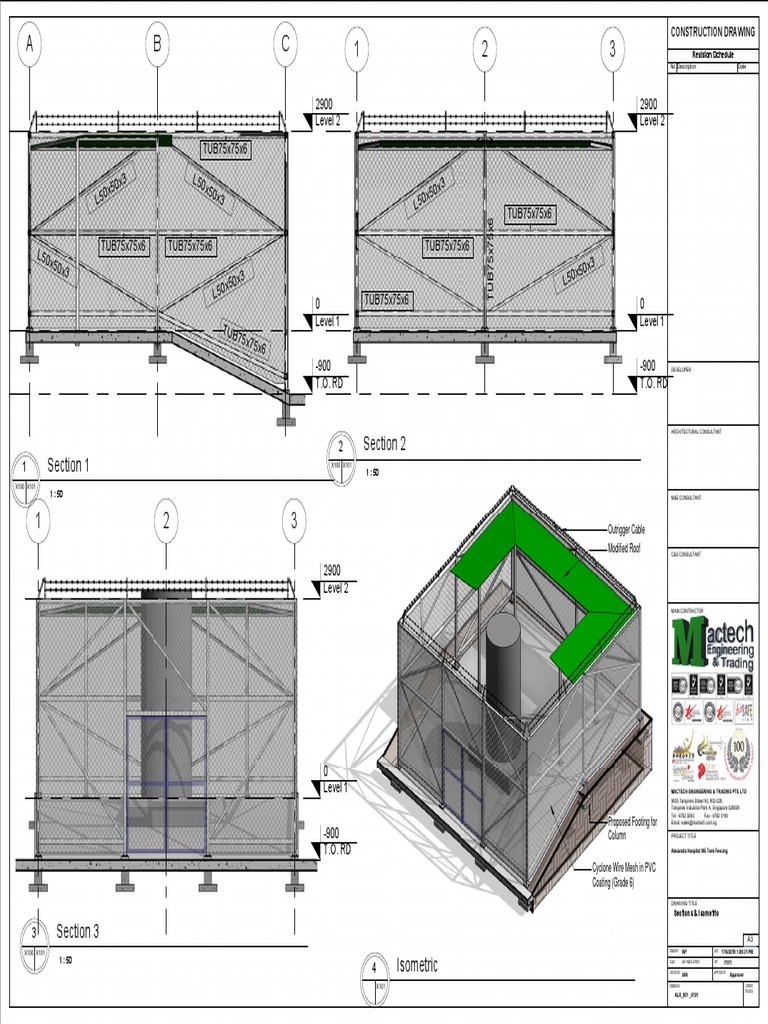ALX - 001 - Sheet - X101 - Sections & Isometric PDF | PDF