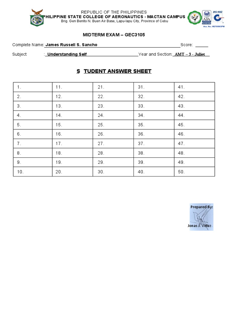AMT-3 Juliet Midterm Exam | PDF