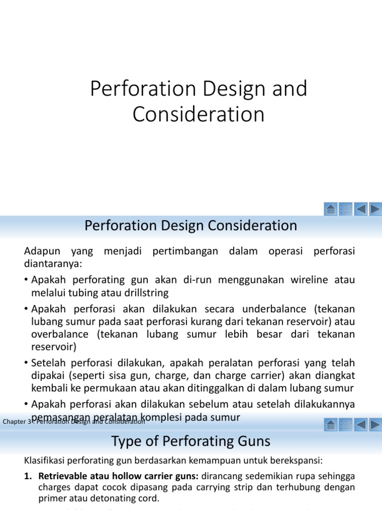 Perforation Design Consideration | PDF