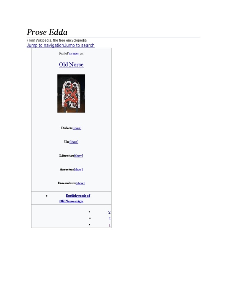 Prose Edda: Old Norse | Download Free PDF | Medieval Literature ...