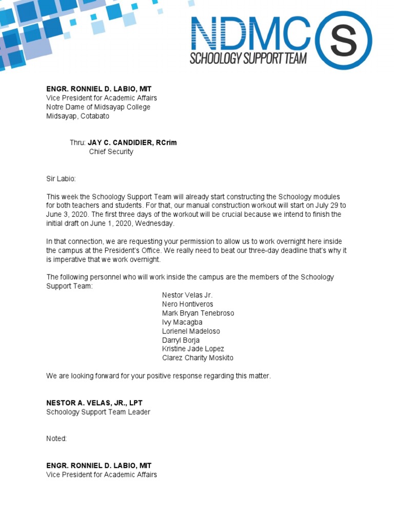 9 - Letter For Overnight | PDF