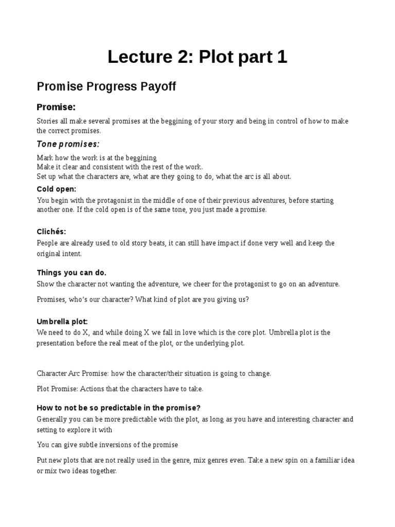 Lecture 2 Brandon Sanderson On Writing Pdf Narration