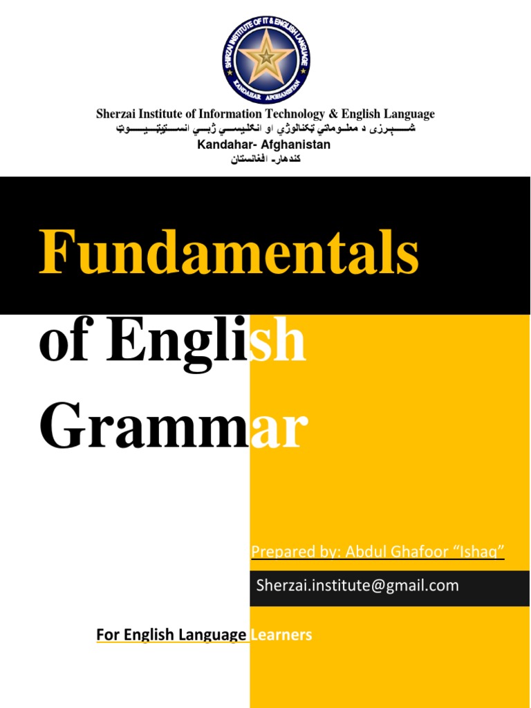 1.cover and Table of Contents of Fundamental of English Grammar | PDF ...
