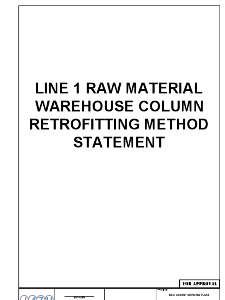 Method Statement For Column Retrofitting TITLE | PDF