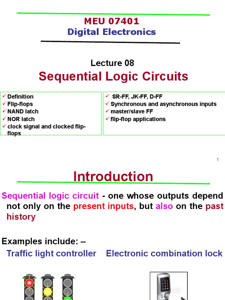 Sequential Logic Circuits: Digital Electronics | PDF | Electronic ...