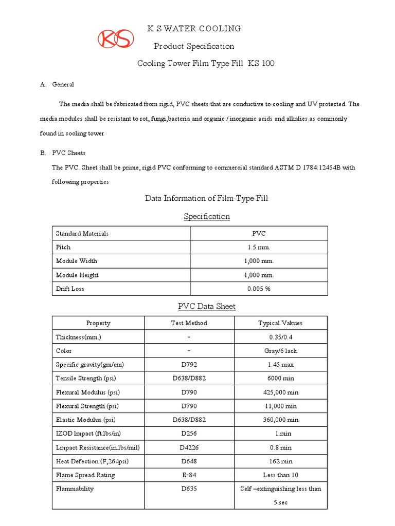Data Sheet PVC Filling | PDF | Polyvinyl Chloride | Materials