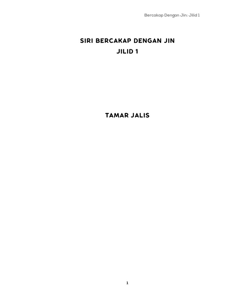 Jilid 1 | PDF