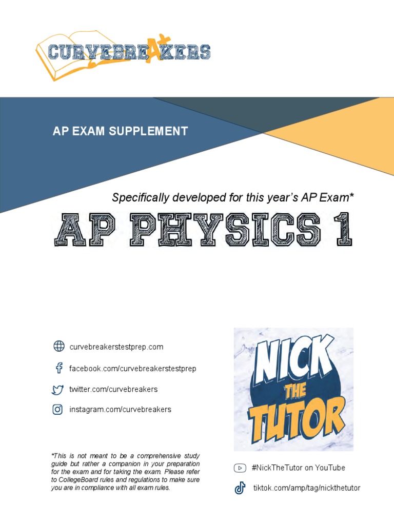 AP Physics 1 Sheet: Essential Formulas and Concepts | PDF | Rotation ...