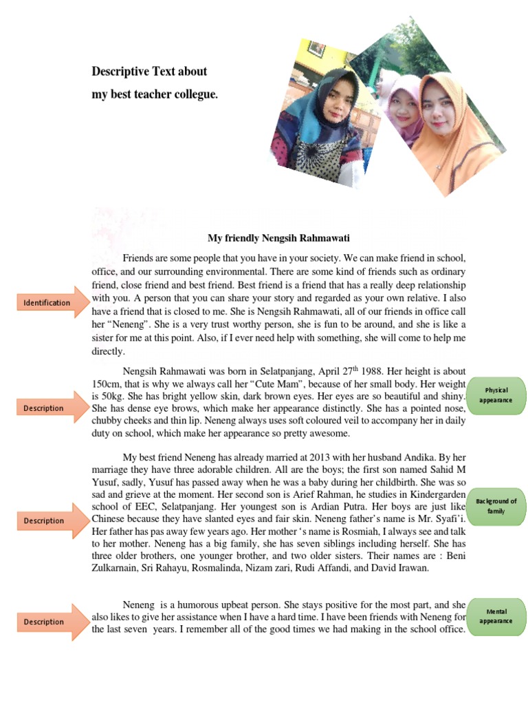 Descriptive Text - Describing People | PDF