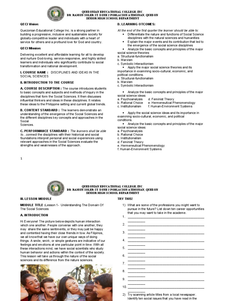 Working Module Diss 11 | PDF | Social Science | Natural Sciences
