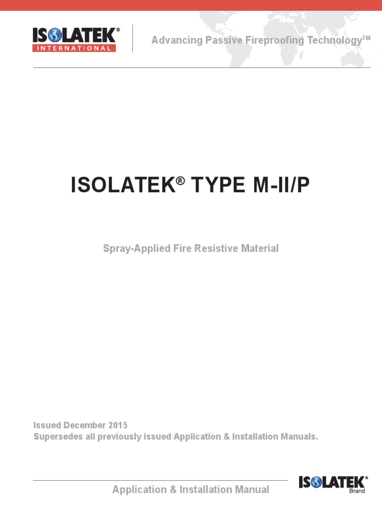 ISOLATEK Type M-II P (Industrial) Application & Installation Manual ...