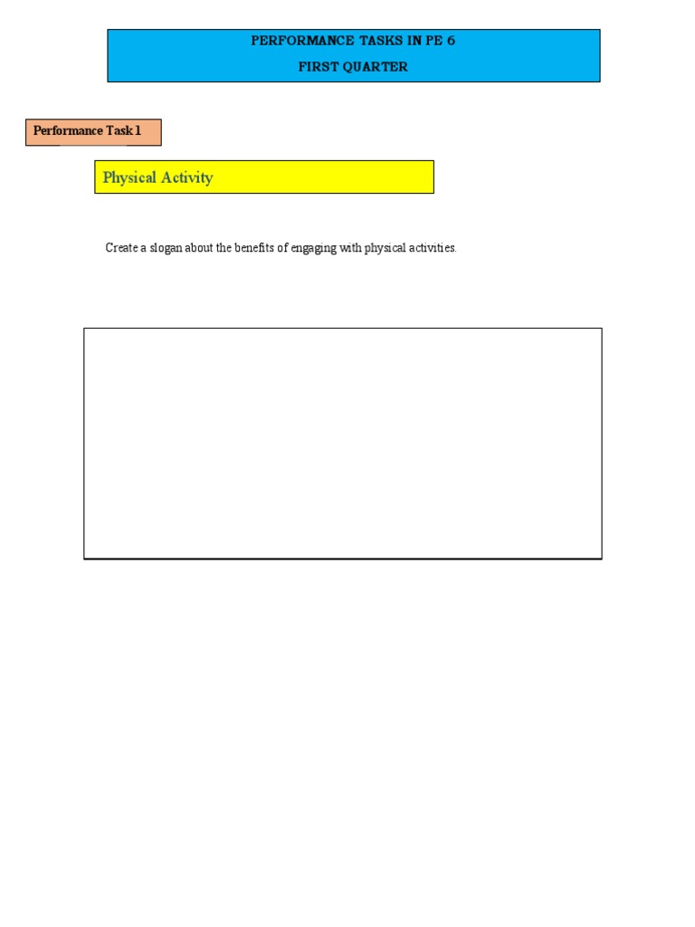 Performance Task PE 6 | PDF | Career & Growth