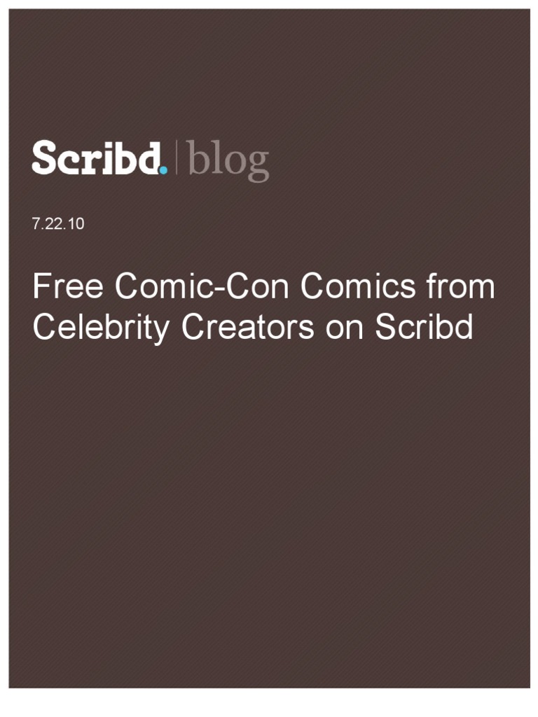 Free Comic-Con Comics on Scribd | PDF