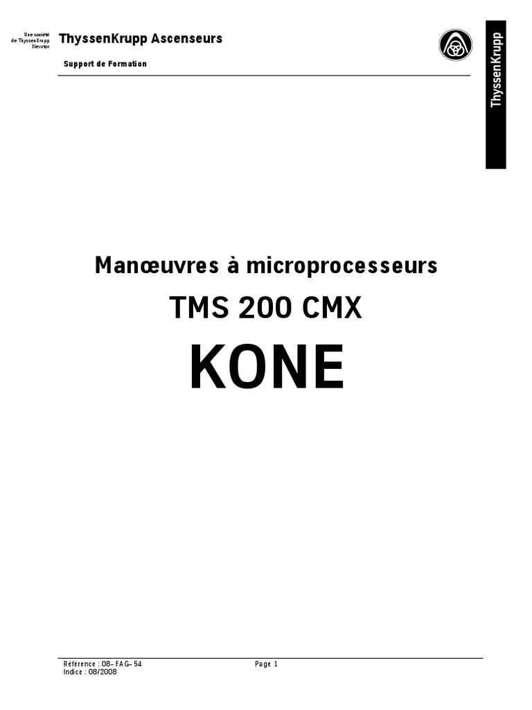 Kone TMS 200 CMX | PDF | Fabricants de véhicule à moteur | Fabricants ...