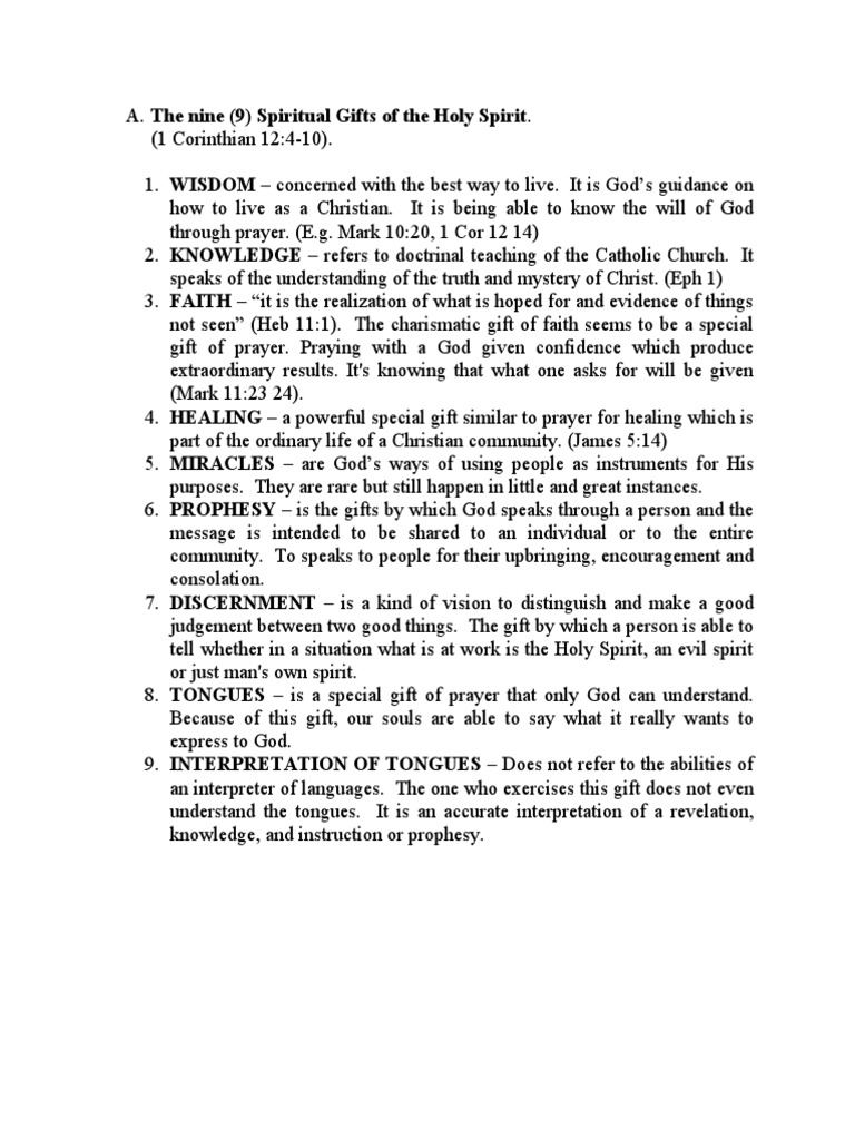 Gifts of The Holy Spirit | PDF