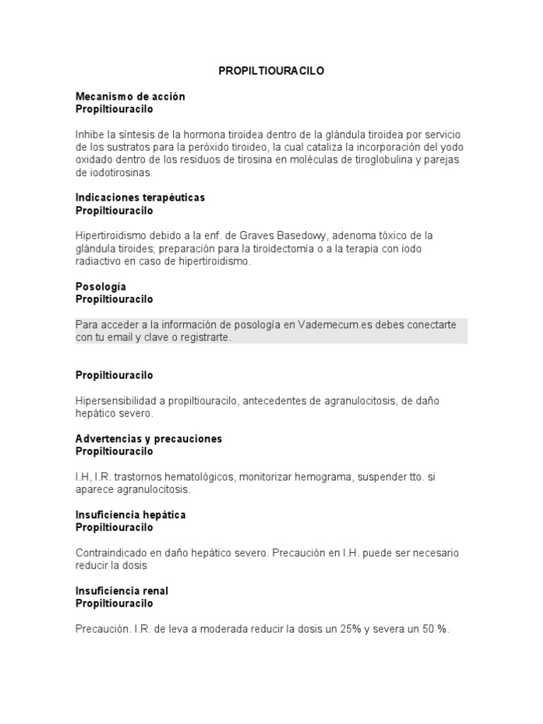 PROPILTIOURACILO | PDF