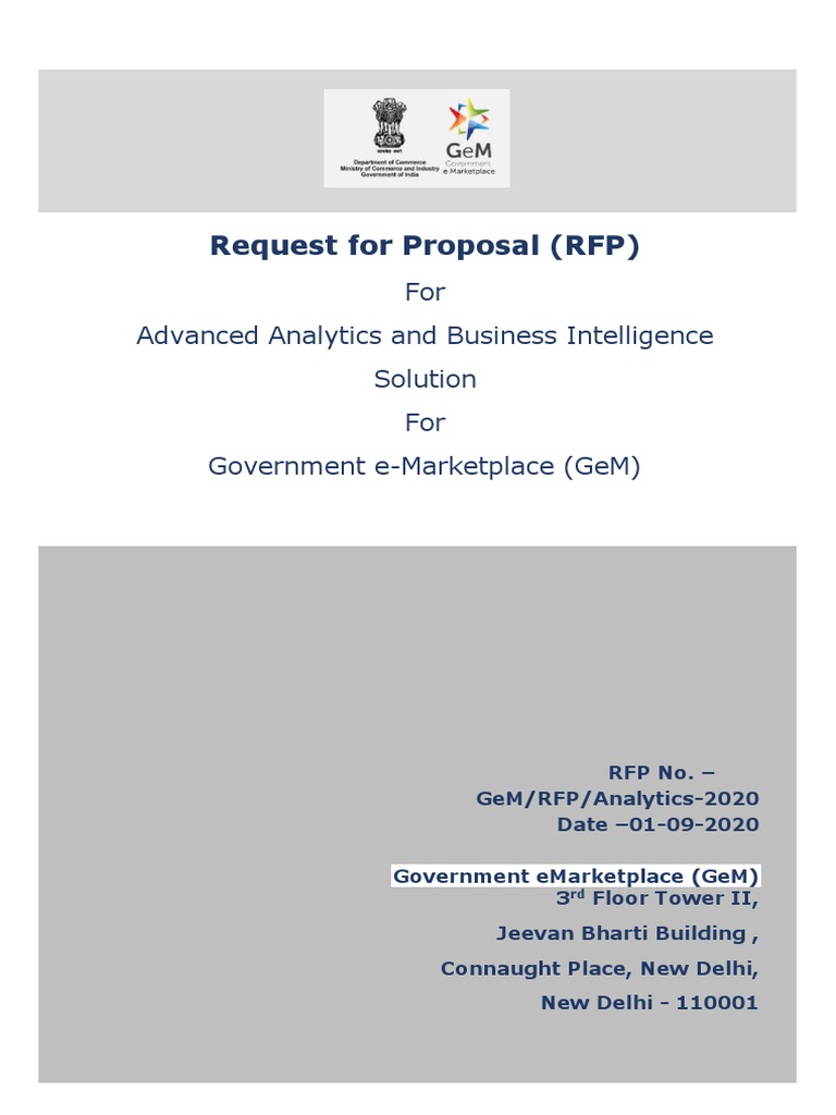 RFP GeM PDF | PDF | Request For Proposal | Confidentiality