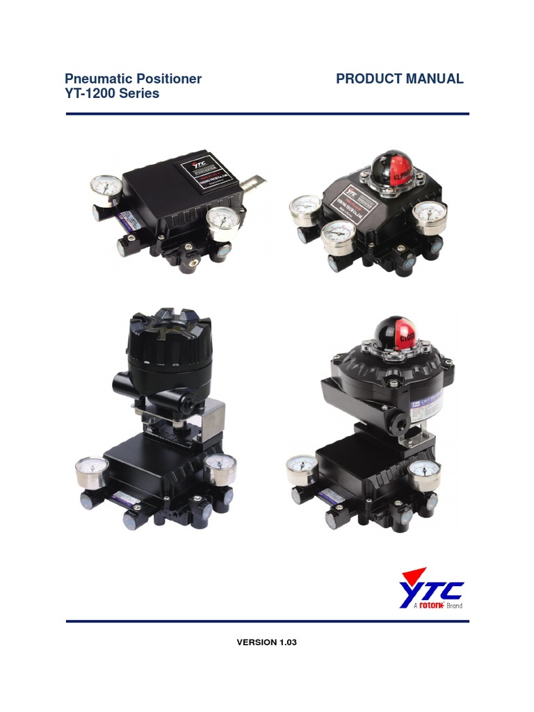 Pneumatic Positioner Product Manual YT-1200 Series | PDF | Valve | Actuator