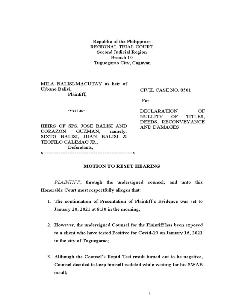 PLAINTIFF, Through The Undersigned Counsel, and Unto This | PDF | Government Institutions ...