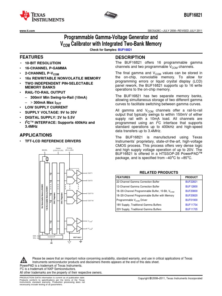 Programmable Gamma-Voltage Generator and V Calibrator With Integrated ...