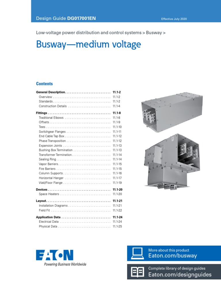 Eaton Busway Non Segregated Phase Bus Duct Design Guide Dg017001en ...