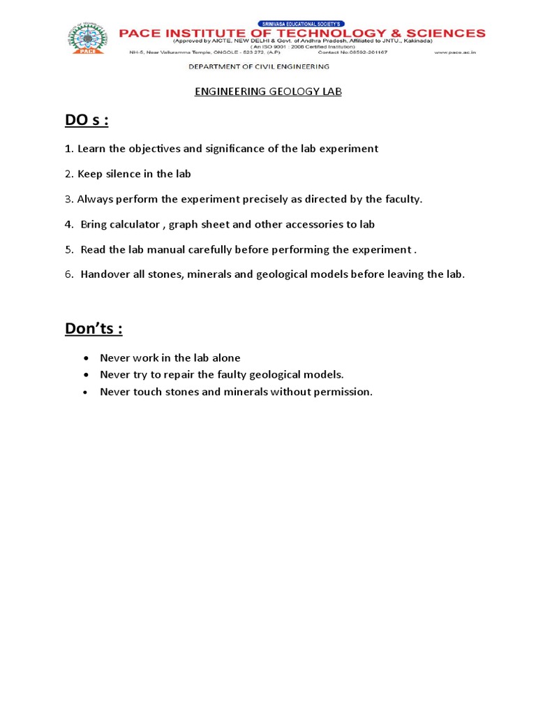 Eg Lab Dos and Donts | PDF