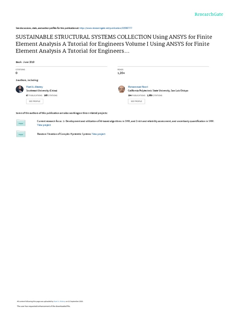 SUSTAINABLE STRUCTURAL SYSTEMS COLLECTION Using AN | PDF | Mechanical ...