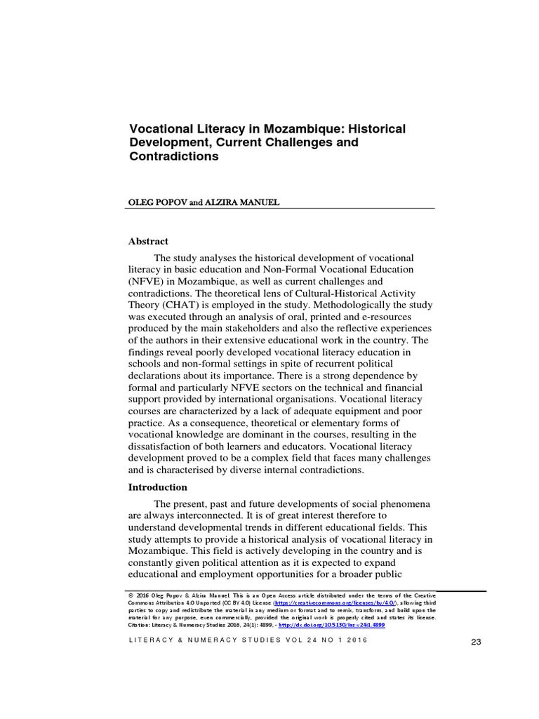 Vocational Literacy | PDF | Literacy | Vocational Education