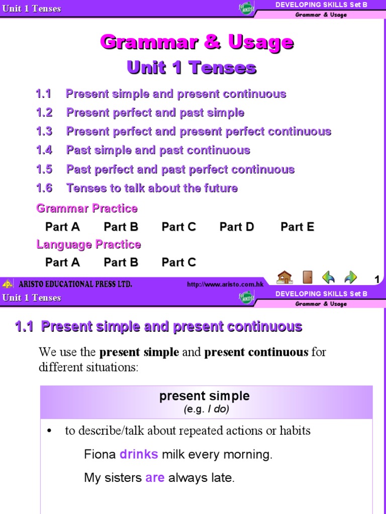 Grammar & Usage Grammar & Usage | PDF | Grammatical Tense | Grammar