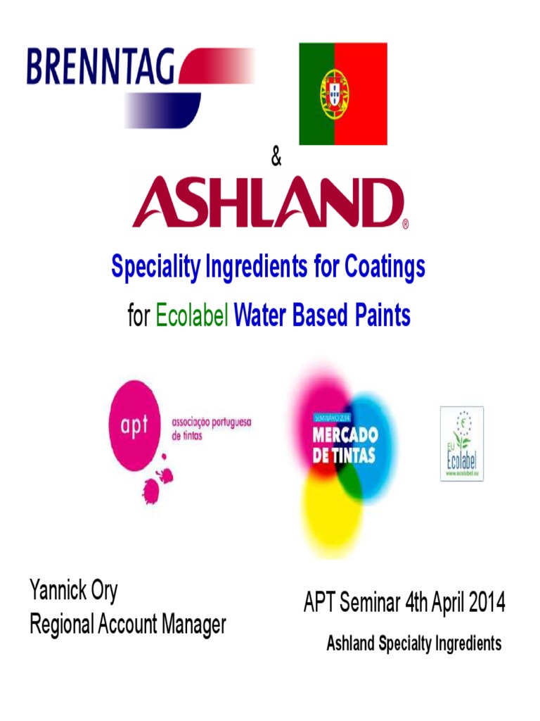 Speciality Ingredients For Coatings Water Based Paints: Ecolabel | PDF ...